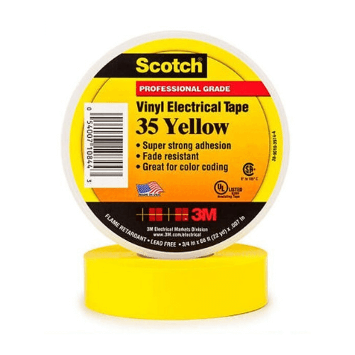 3M Scotch Vinyl Tape 35 3/4" x 66ft - Yellow | LKHE